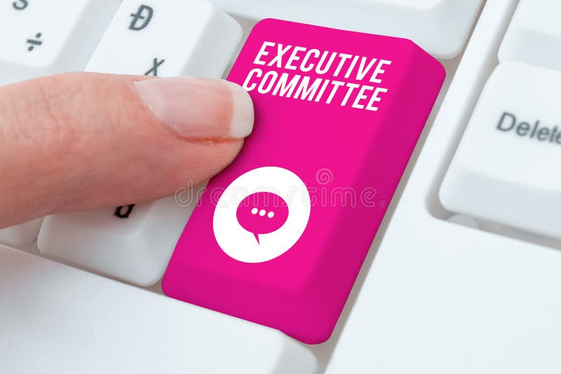 Text Caption Presenting Executive Committee. Concept Meaning Add ...