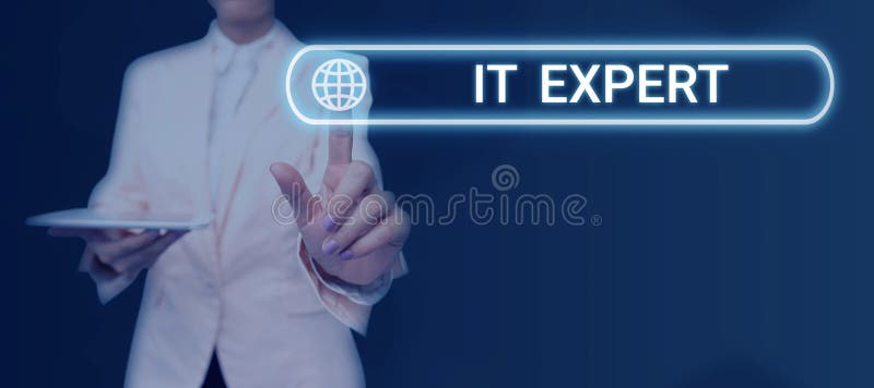 Text Caption Presenting it Expert. Conceptual Photo Person with a High ...