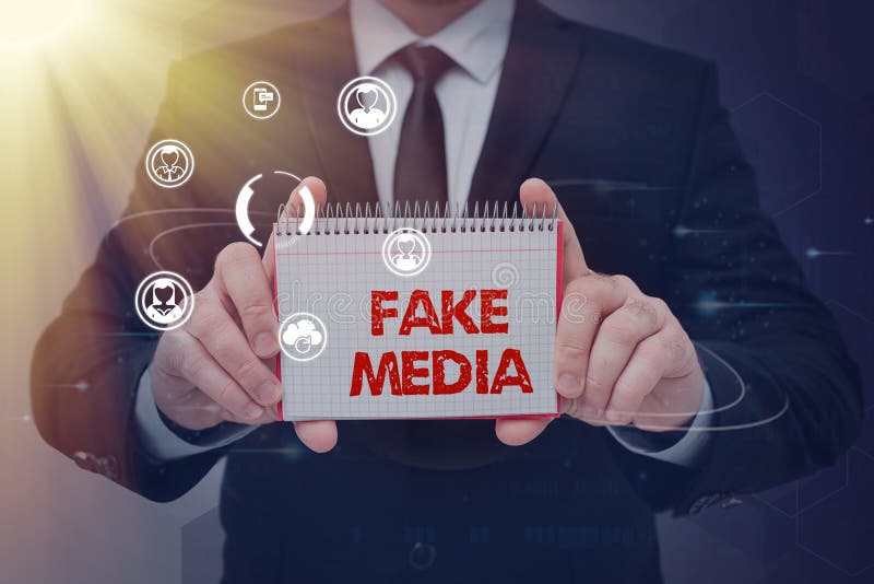 Text Caption Presenting Fake Media. Business Idea an Formation Held by ...