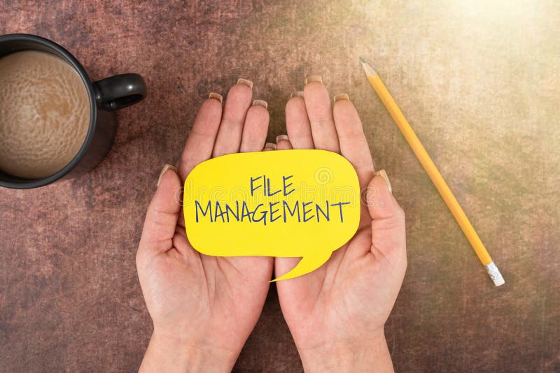 Text Caption Presenting File Managementcomputer Program that Provides User Interface To Manage ...