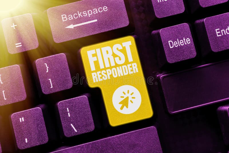 Text Caption Presenting First Responder. Business Overview a Person Who ... Text Caption Presenting First Responder. Business Overview a Person Who ...