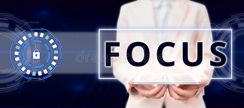 Text Caption Presenting Focus. Internet Concept State Quality of Having ...