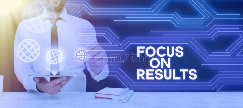 Text Showing Inspiration Focus on Results. Business Showcase ...