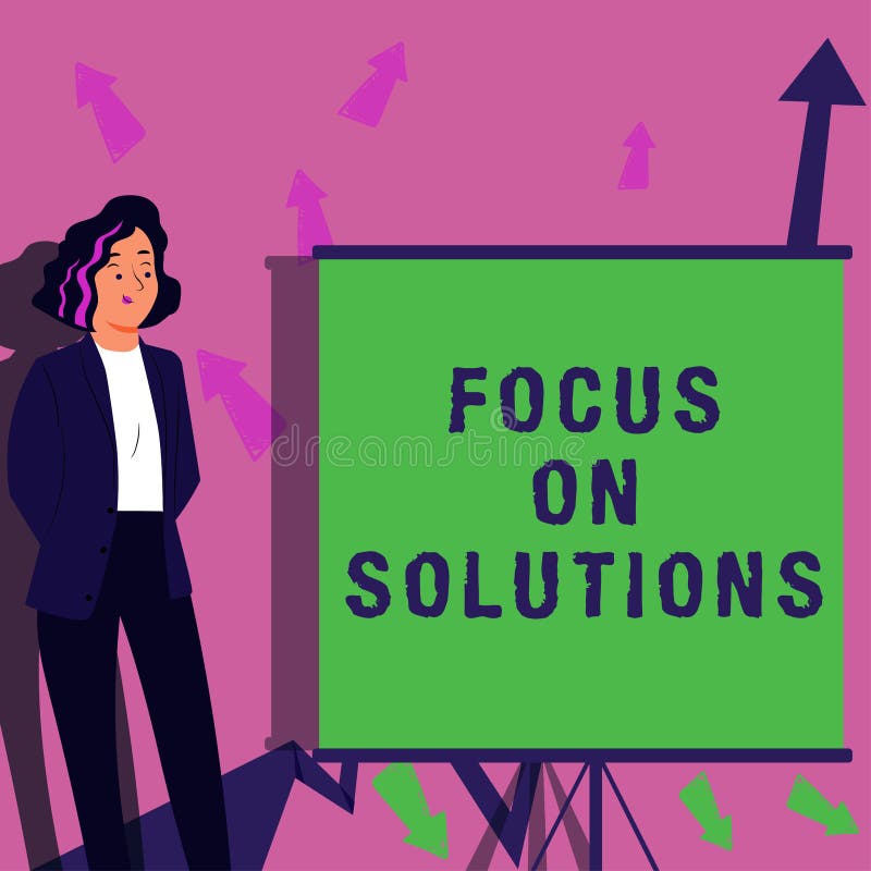 Text Caption Presenting Focus on Solutions. Internet Concept Powerful ...