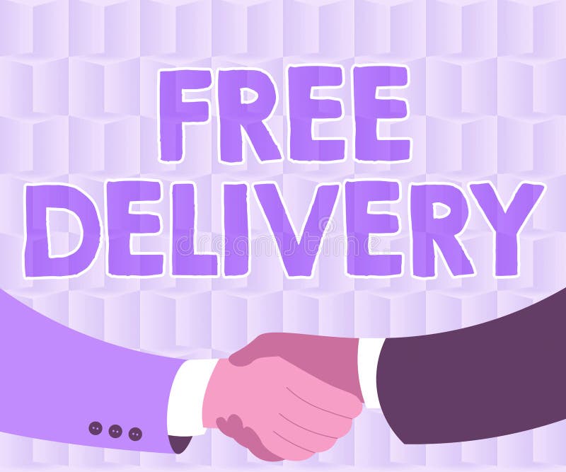 Text Caption Presenting Free Delivery. Word Written on Shipping Package ... Text Caption Presenting Free Delivery. Word Written on Shipping Package ...