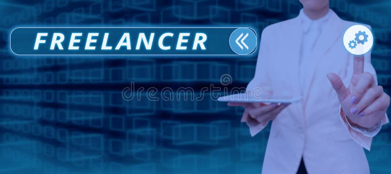 Text Caption Presenting Freelancer. Internet Concept a Person Who Acts ...