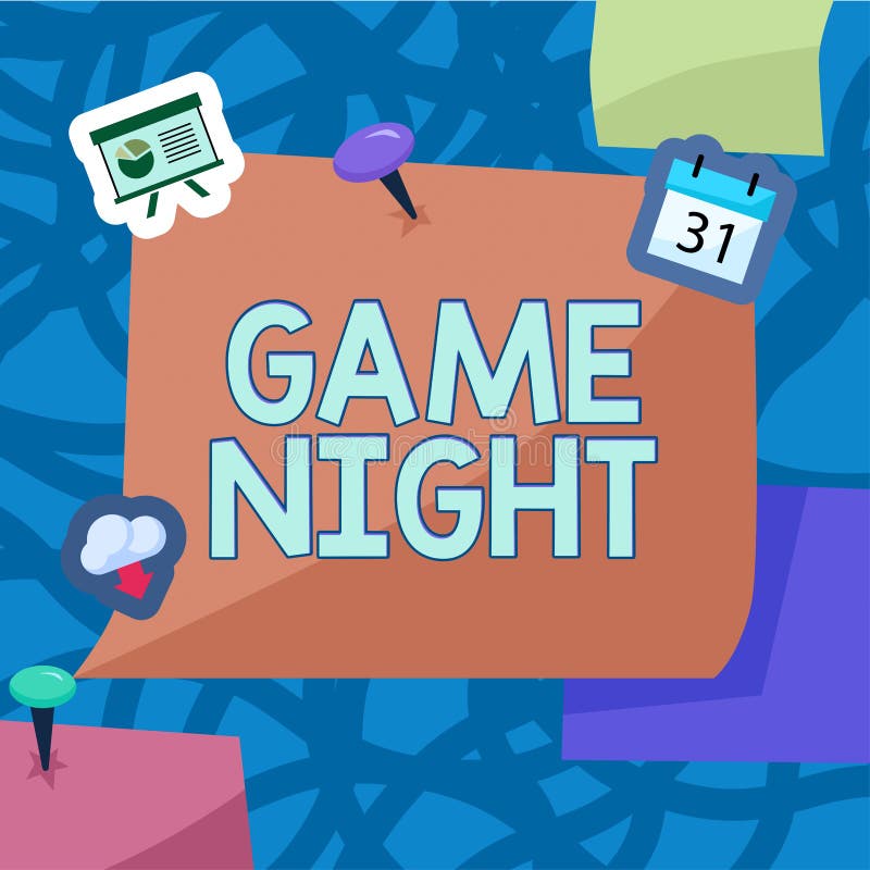 Text Sign Showing Game Night. Business Showcase Event in Which Folks ...