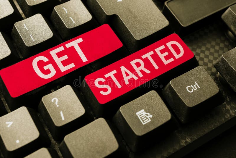 Text Caption Presenting Get Started. Business Idea To Begin ...