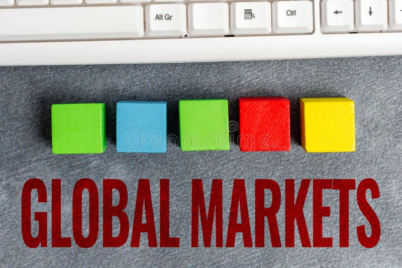 Text Showing Inspiration Global Markets. Business Showcase Trading ...
