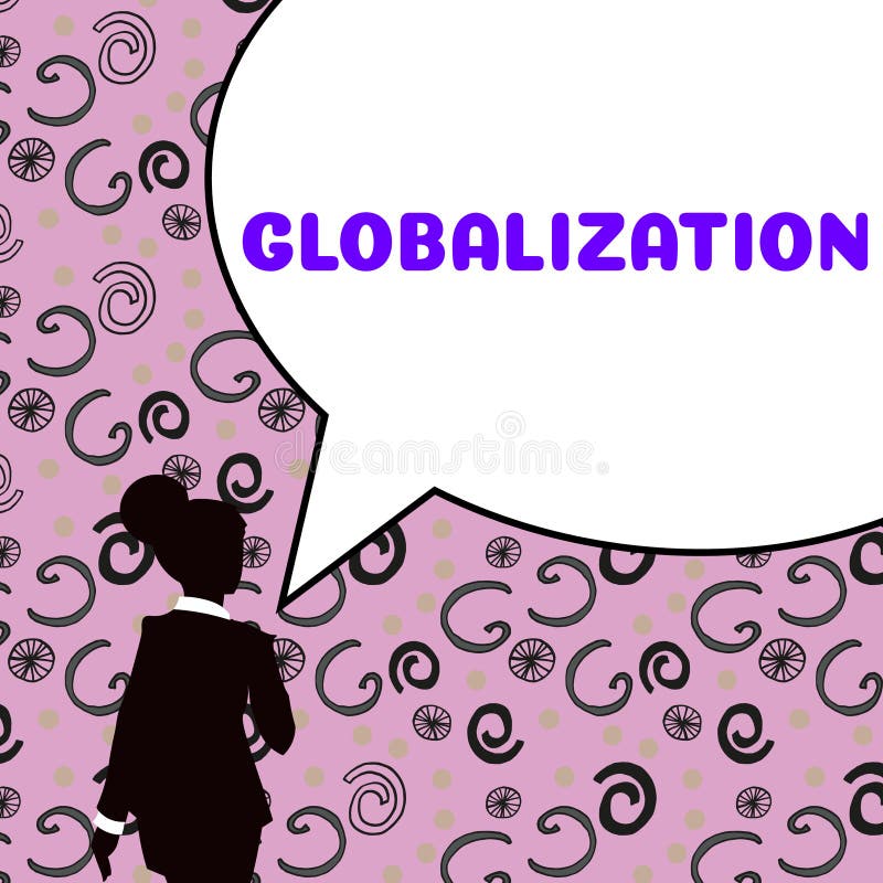 Text Caption Presenting Globalization. Internet Concept Development of ...