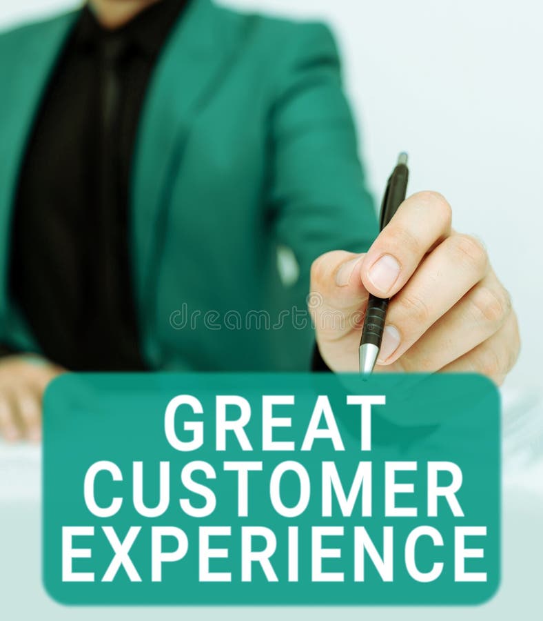 Text Caption Presenting Great Customer Experience. Word for Responding ...