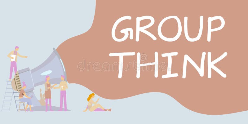 Writing Displaying Text Group Think. Word Written on Gather Either ...