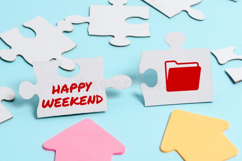 Conceptual Display Happy Weekend. Concept Meaning Cheerful Rest Day ...