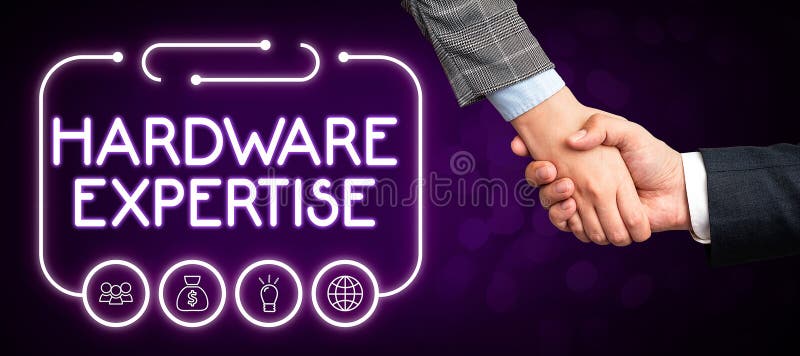 Text Caption Presenting Hardware Expertise. Business Approach Machines ...