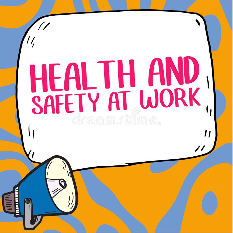 Conceptual Caption Health and Safety at Work. Business Concept Secure ...