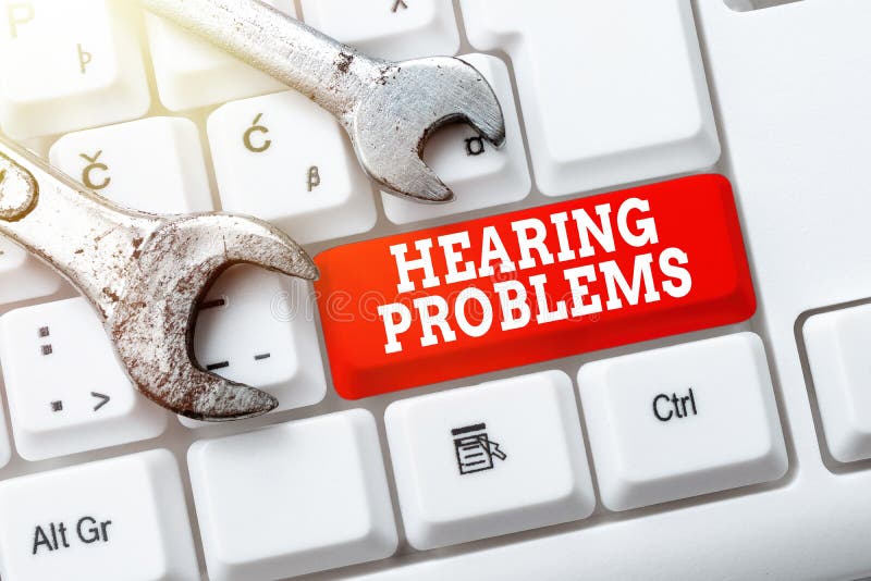 Text Caption Presenting Hearing Problems. Business Showcase Partial or ...