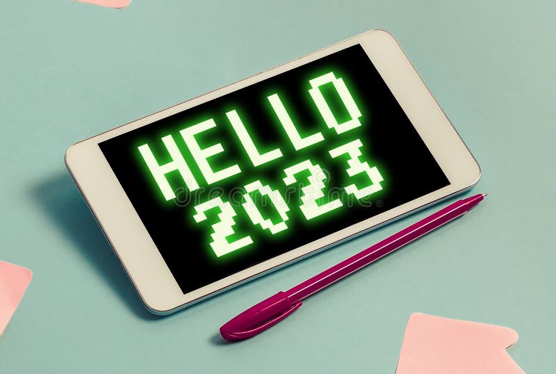 Text Caption Presenting Hello 2023. Internet Concept Celebration of the ... Text Caption Presenting Hello 2023. Internet Concept Celebration of the ...