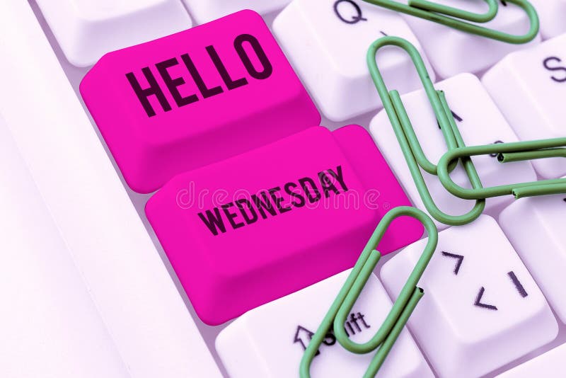 Text Caption Presenting Hello Wednesday. Word Written on Hump Day ...