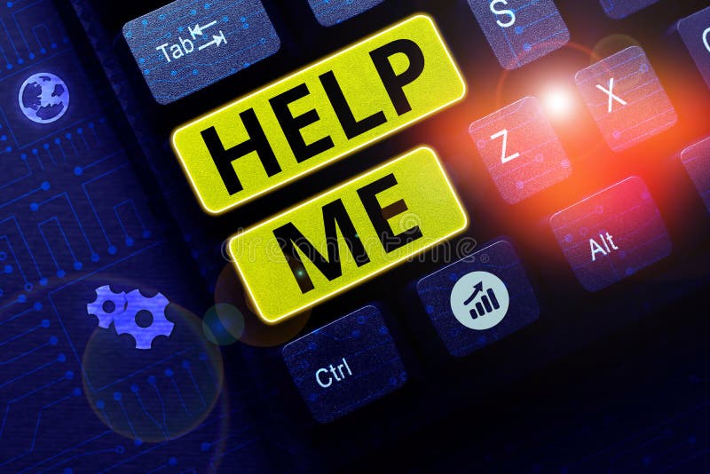 Text Caption Presenting Help Me. Word for Asking Someone To Assist You ...