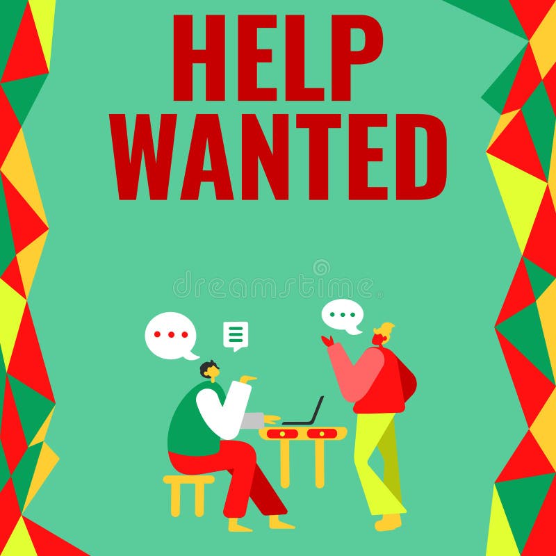Text Caption Presenting Help Wanted. Word Written on Advertisement ... Text Caption Presenting Help Wanted. Word Written on Advertisement ...