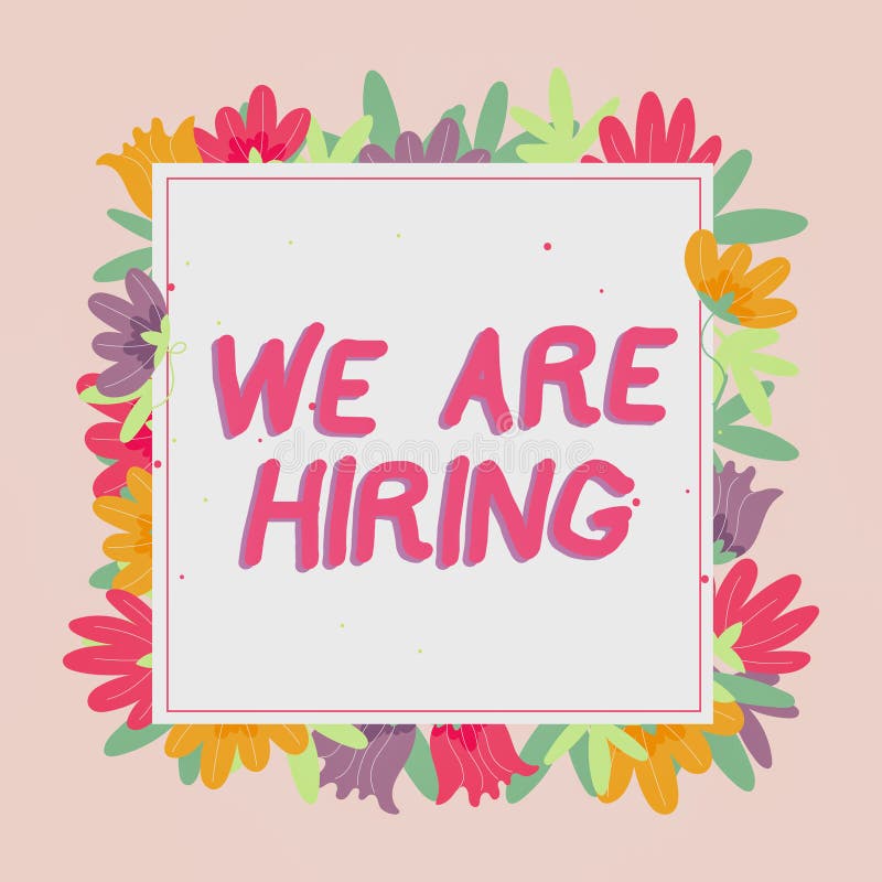 Text Caption Presenting we are Hiring. Concept Meaning Workforce Wanted ... Text Caption Presenting we are Hiring. Concept Meaning Workforce Wanted ...
