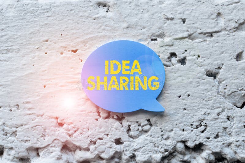 Text Caption Presenting Idea Sharing. Word for Startup Launch ...