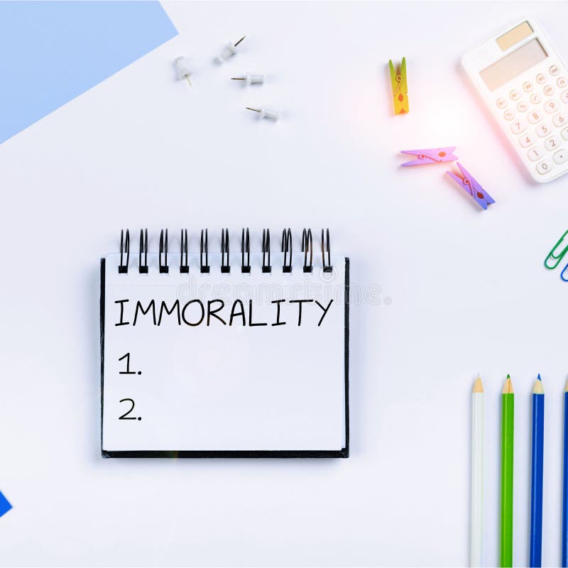 Text Caption Presenting Immorality. Business Approach the State or ...