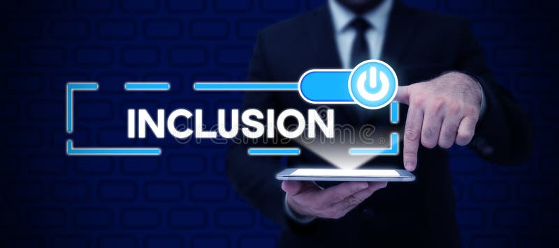 Text Caption Presenting Inclusion. Business Showcase Action State ...