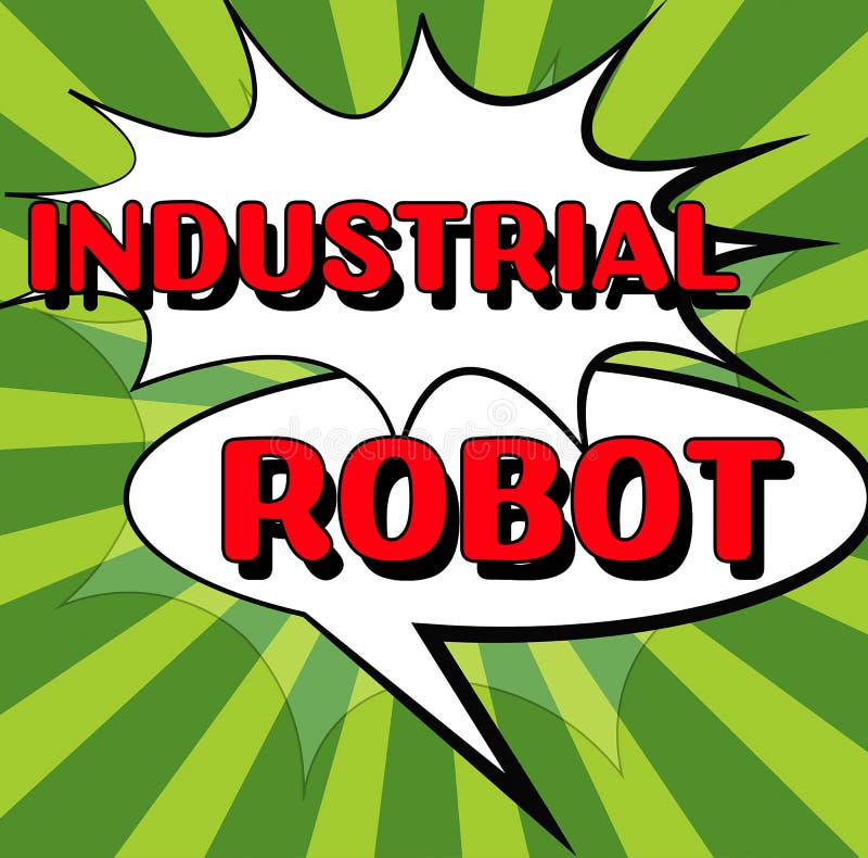 Text Caption Presenting Industrial Robot. Business Overview Application ...
