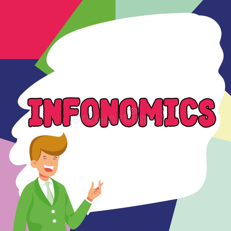 Text Caption Presenting Infonomics. Business Showcase Visual Image Used To Represent Information ...