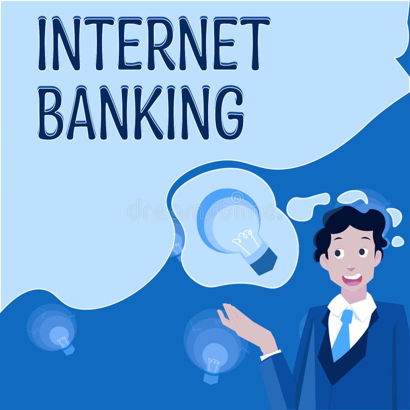 Text Caption Presenting Internet Banking. Concept Meaning Banking ...
