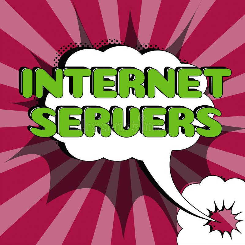 Text Caption Presenting Internet Servers. Internet Concept Browsing the ...