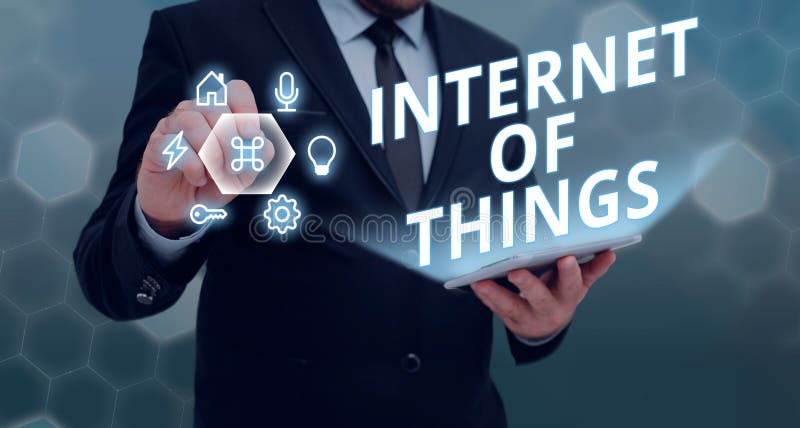 Text Caption Presenting Internet of Things. Business Idea Network ...