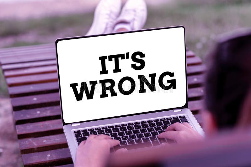 Text Caption Presenting Its Wrong. Concept Meaning the Reaction of the ...