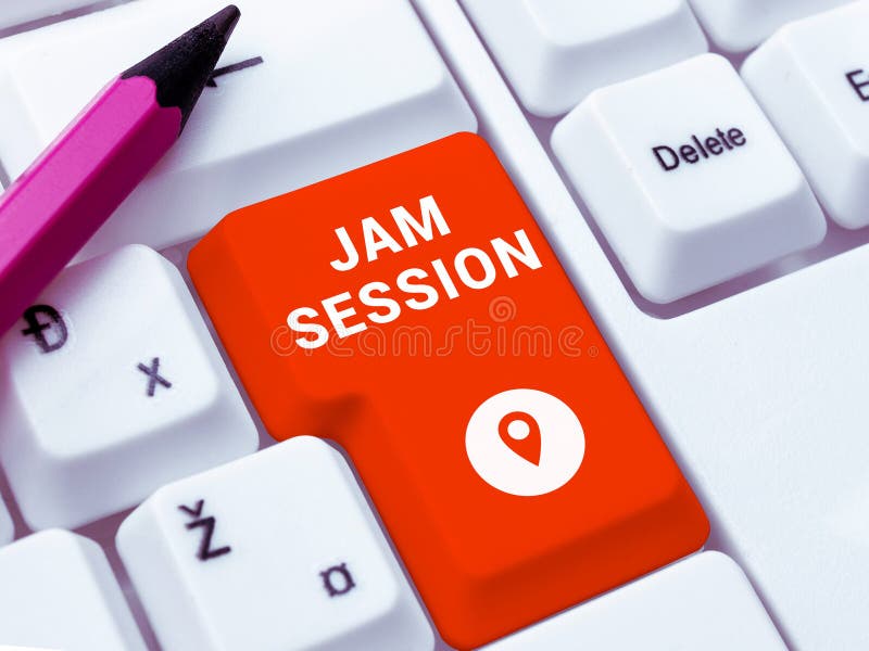 Text Caption Presenting Jam Session. Conceptual Photo Impromptu ...