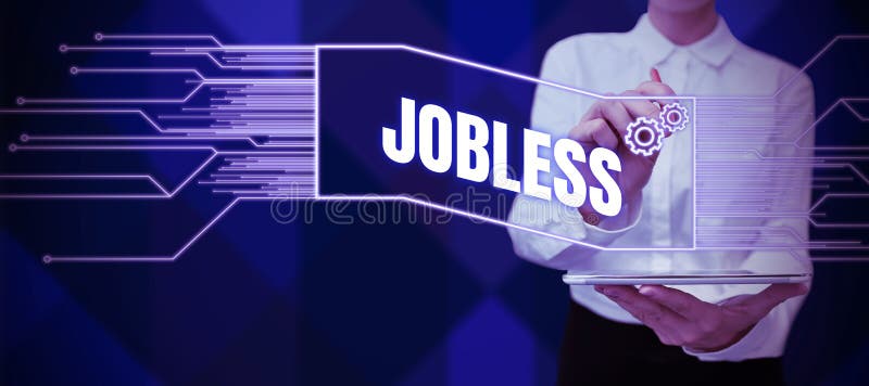 Text Caption Presenting Jobless. Word Written on Unemployed Person ...