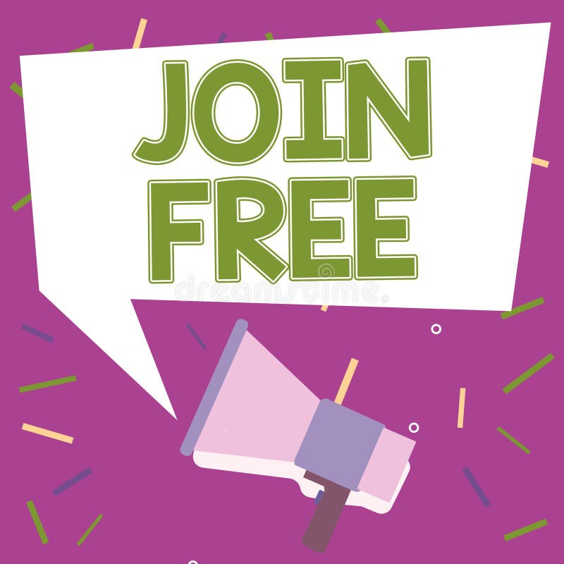 Text Caption Presenting Join Free. Concept Meaning the Act or an ...