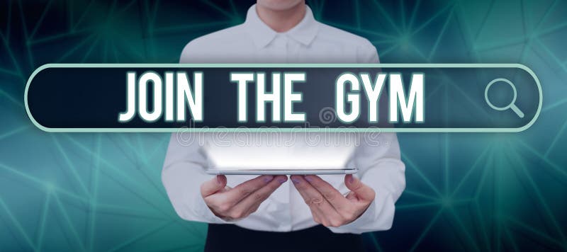 Text Caption Presenting Join the Gym. Business Concept Motivation To ... Text Caption Presenting Join the Gym. Business Concept Motivation To ...