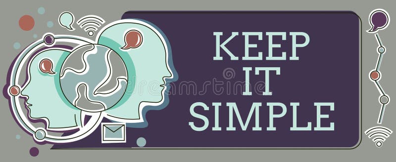 Text Caption Presenting Keep it Simple. Concept Meaning Easy To Toss ...