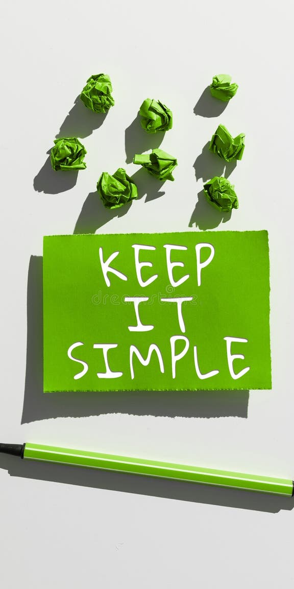 Writing Displaying Text Keep it Simple. Business Showcase Easy To Toss ...