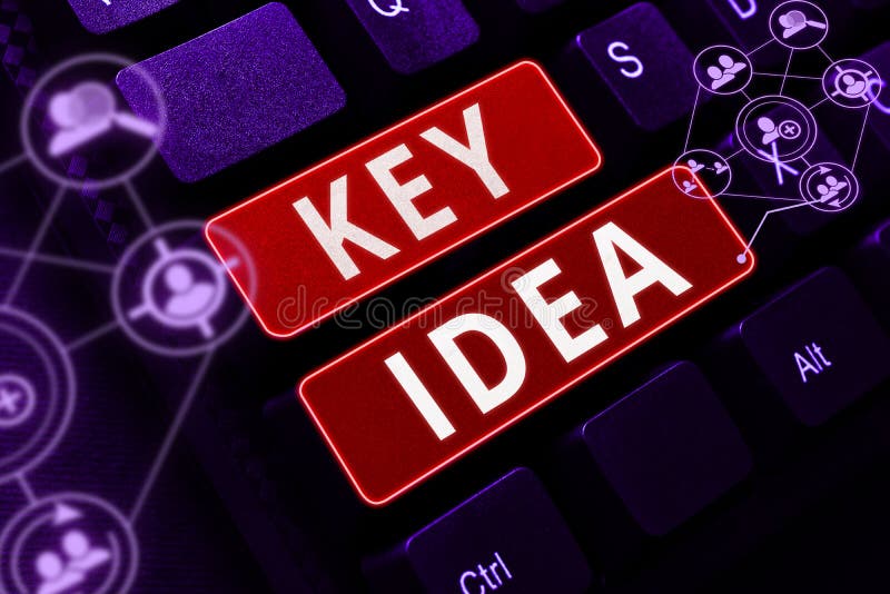 Text Caption Presenting Key Idea. Business Idea Exceptional or Vital ...