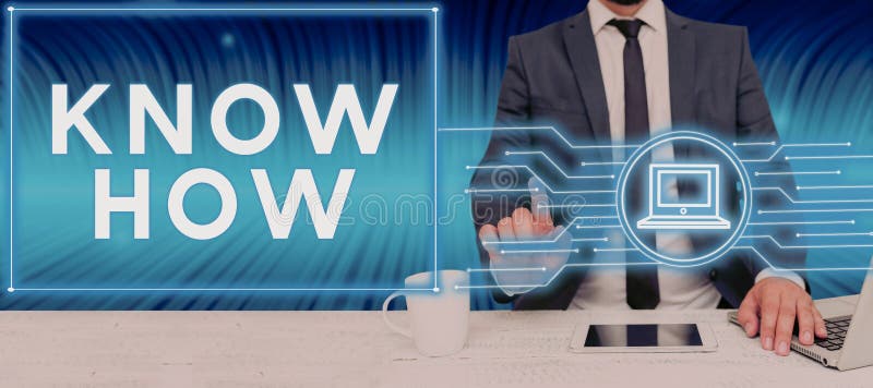 Text Sign Showing Know How. Business Concept the Process To Learn of ...