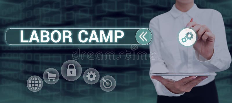 Text Caption Presenting Labor Camp. Concept Meaning a Penal Colony ...