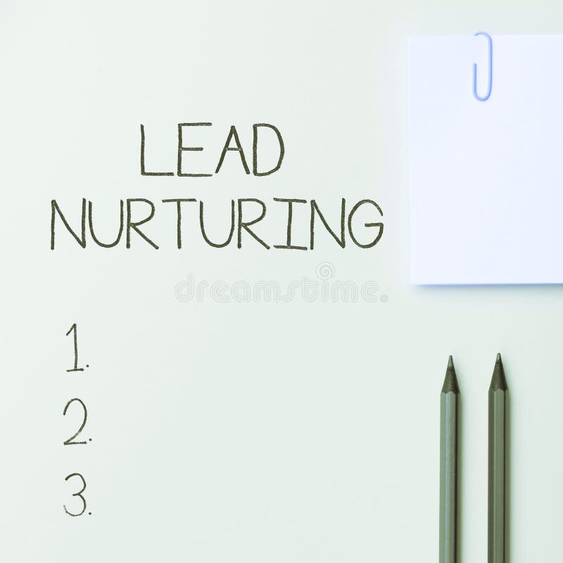 Text Caption Presenting Lead Nurturing. Concept Meaning Method of ...