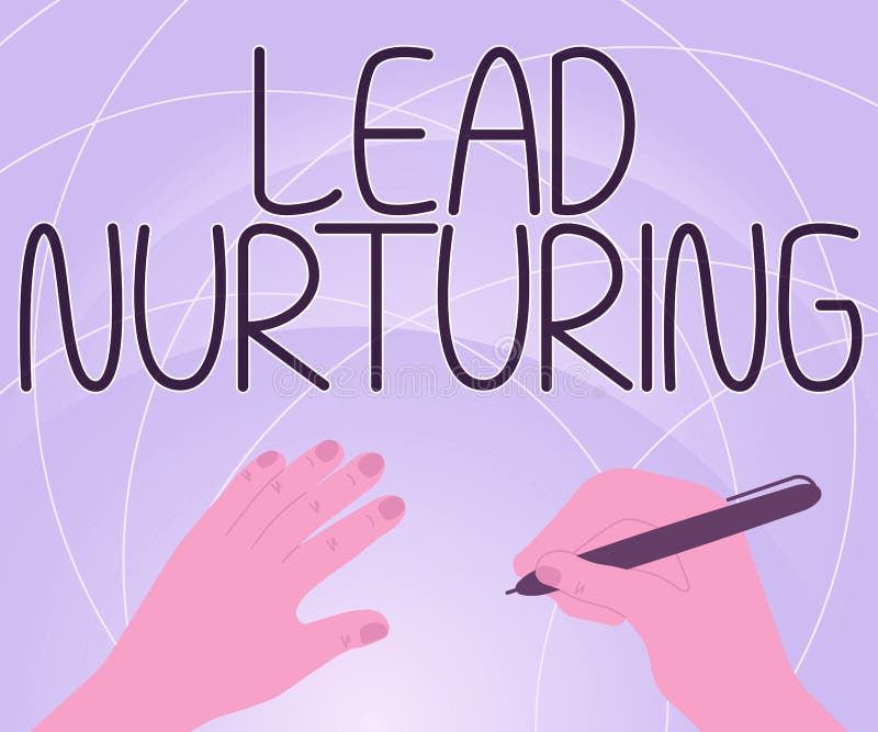 Text Caption Presenting Lead Nurturing. Word Written on Method of ...