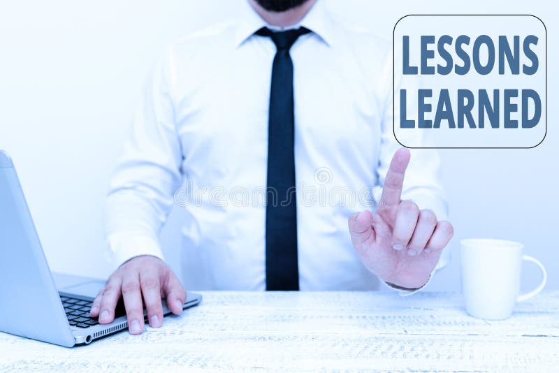 Text Caption Presenting Lessons Learned. Concept Meaning Information ...