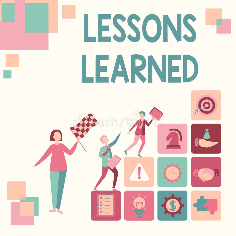 Text Caption Presenting Lessons Learned. Word Written on Information ...