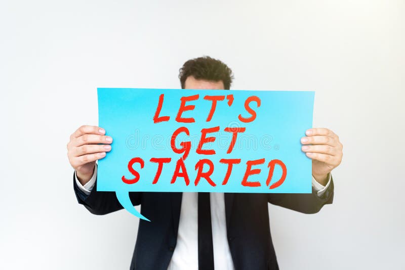 Text Caption Presenting Lets Get Started. Conceptual Photo Encouraging ...