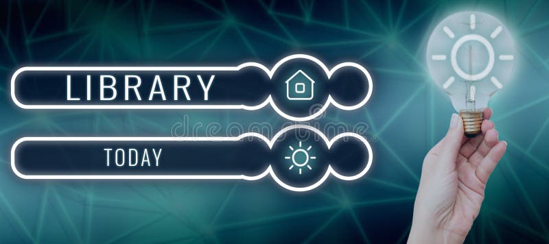 Text Caption Presenting Library. Business Concept Curated Collection of ...