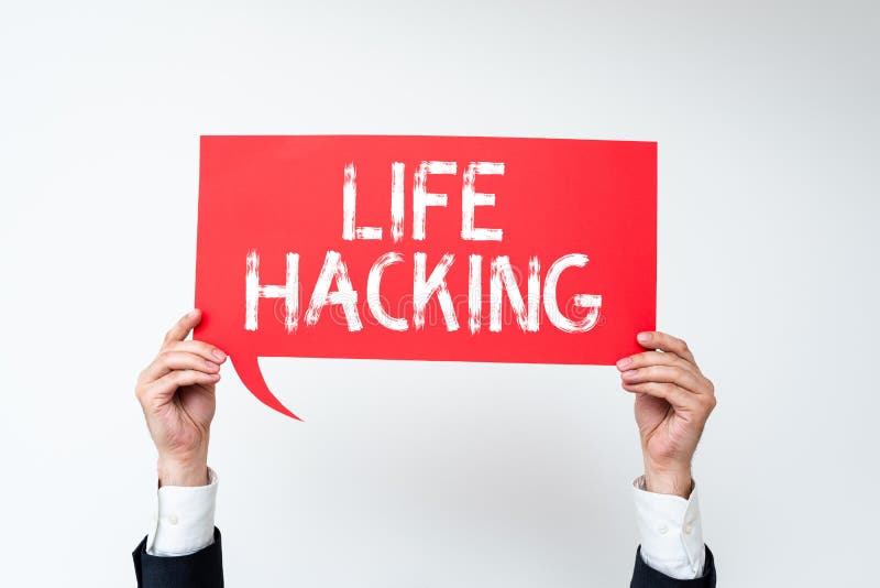 Text Caption Presenting Life Hacking. Internet Concept Simple and ...